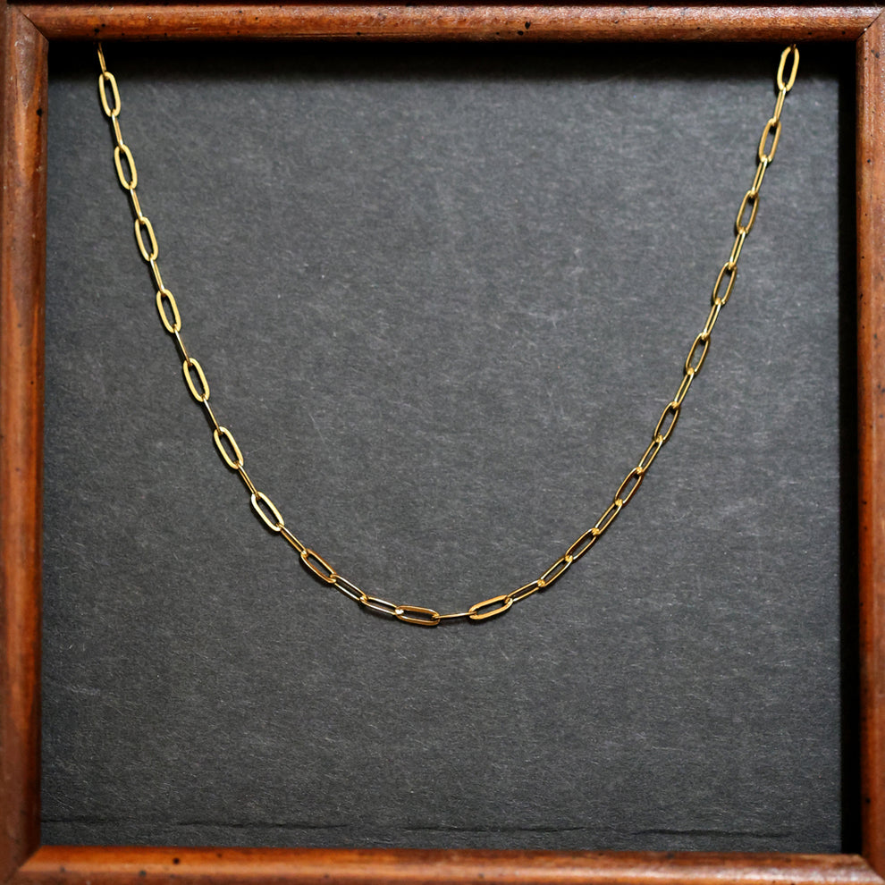 Dainty Paperclip Basic Chain – Casey Kearney Jewelry